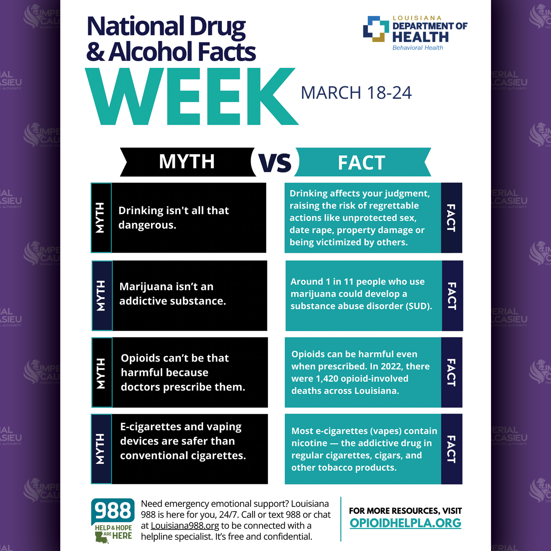 National Drug & Alcohol Facts WEEK | Imperial Calcasieu Human Services ... National Drug & Alcohol Facts WEEK | Imperial Calcasieu Human Services ...