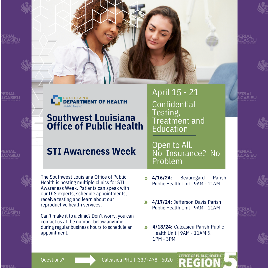 STI Awareness Week. April 15-21 | Imperial Calcasieu Human Services ...