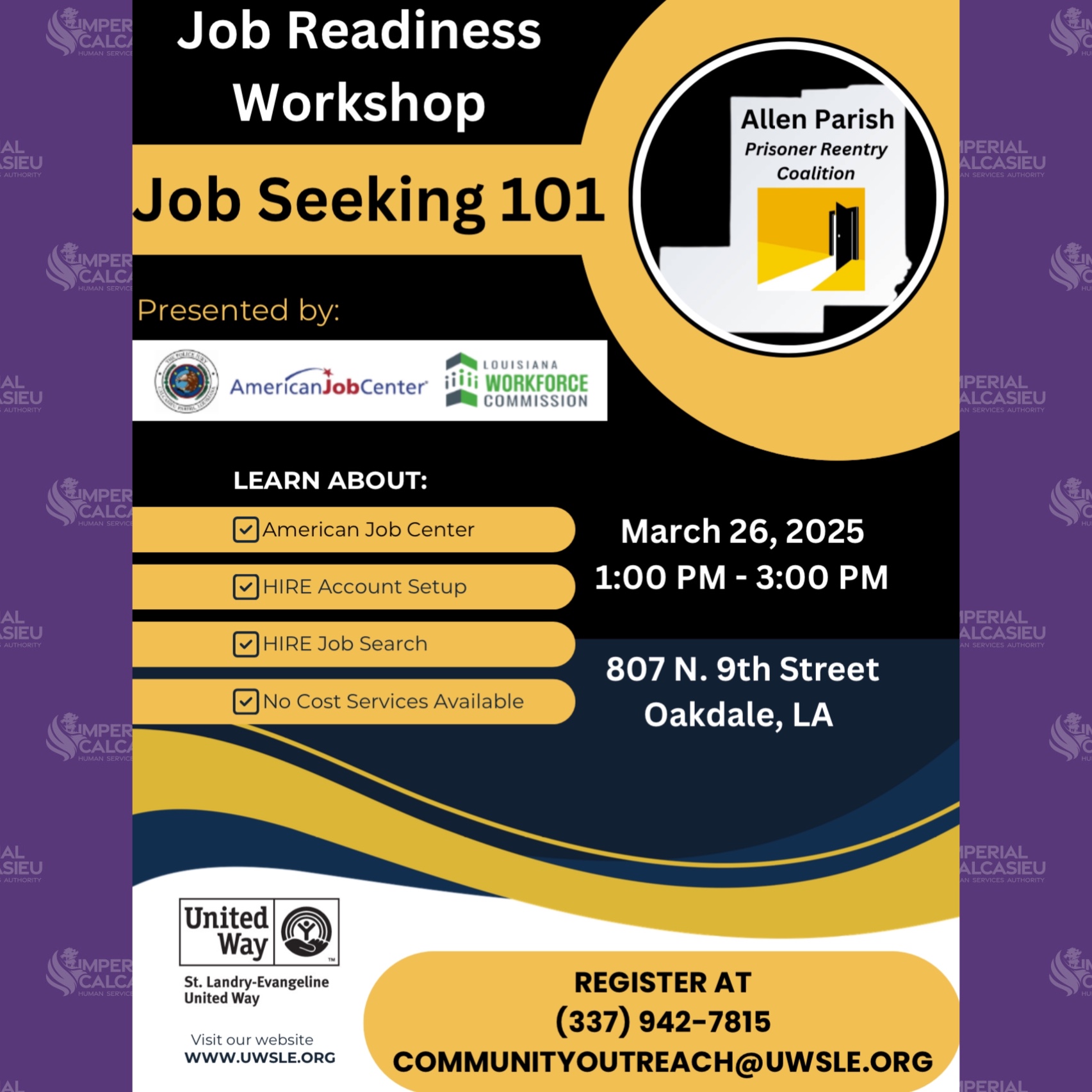 Job Readiness Workshop - Job Seeking 101 - Imperial Calcasieu Human ...