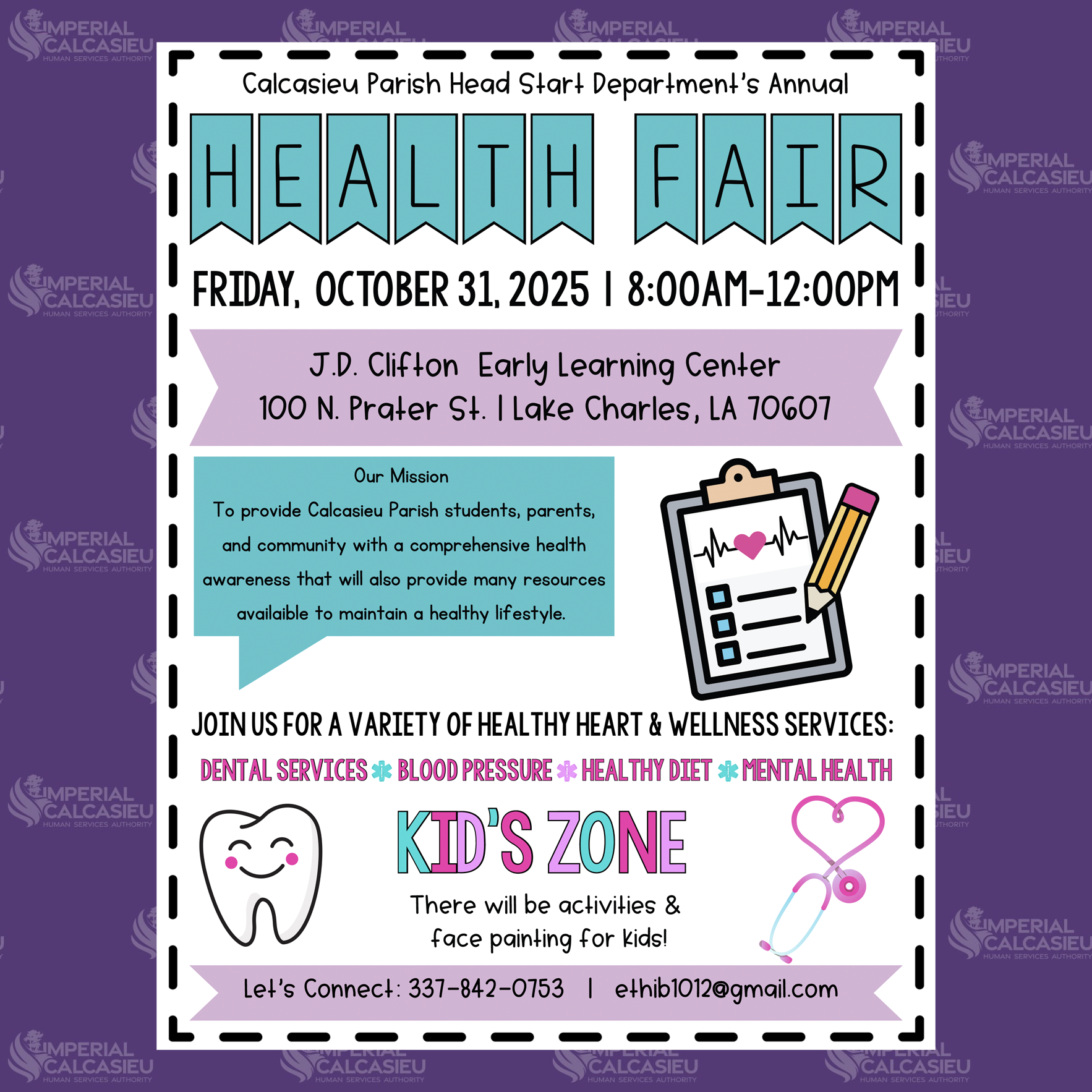 Calcasieu Parish Head Start Health Fair - Imperial Calcasieu Human ...